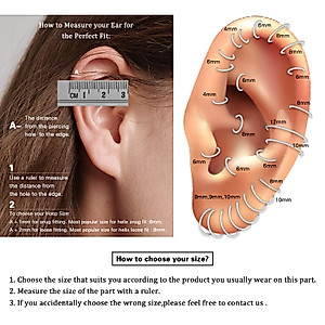 FUNLMO Septum Rings 16G Nose Rings 8mm Septum Jewelry Surgical Steel Hinged Segment Ring Gold Daith Earrings Septum Clicker Rook Helix Piercing Jewelry