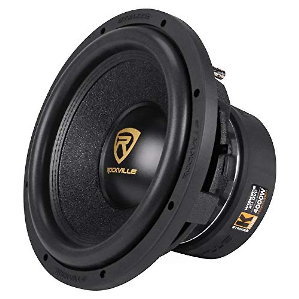 Rockville (2) W12K9D2 12" 8000 Watt Car Subwoofers+Mono Amplifier+Copper Amp Kit
