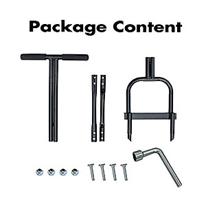 Gardzen Plug Aeration, Hand Hollow Tine Lawn Aerator, Heavy Duty Aerator for Compacted Soils and Lawns, 35" x 11", Black