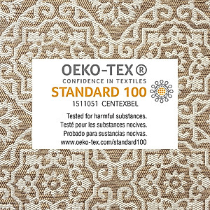 Nicole Miller New York Patio Country Danica Transitional Geometric Indoor/Outdoor Area Rug, Brown/Beige, 5'2"x7'2"