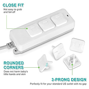 Outlet Covers Baby Proofing (40 Pack) with Hidden Pull Handle Outlet Plug Covers Prevent Electric Shock Hazard Outlet Protector Difficult for Kids to Remove Child Proof Outlet Covers Outlet Cap