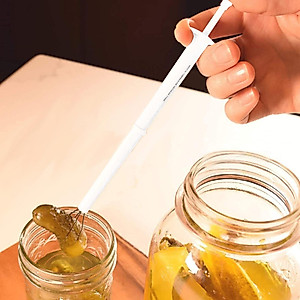 Pickle Pincher, Multifunctional Pickle Grabber Fork Flexible Olive Pepper Kimchi Food Grabber Gripper Picker Serving Fork for Jar