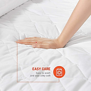 Degrees of Comfort Dual Control Heated Mattress Pad Queen Size | Zone Heating Electric Bed Warmer W/Auto Shut Off | Fit Up to 15 Inch | 12.5ft Long Cord - 60x80 Inch, White