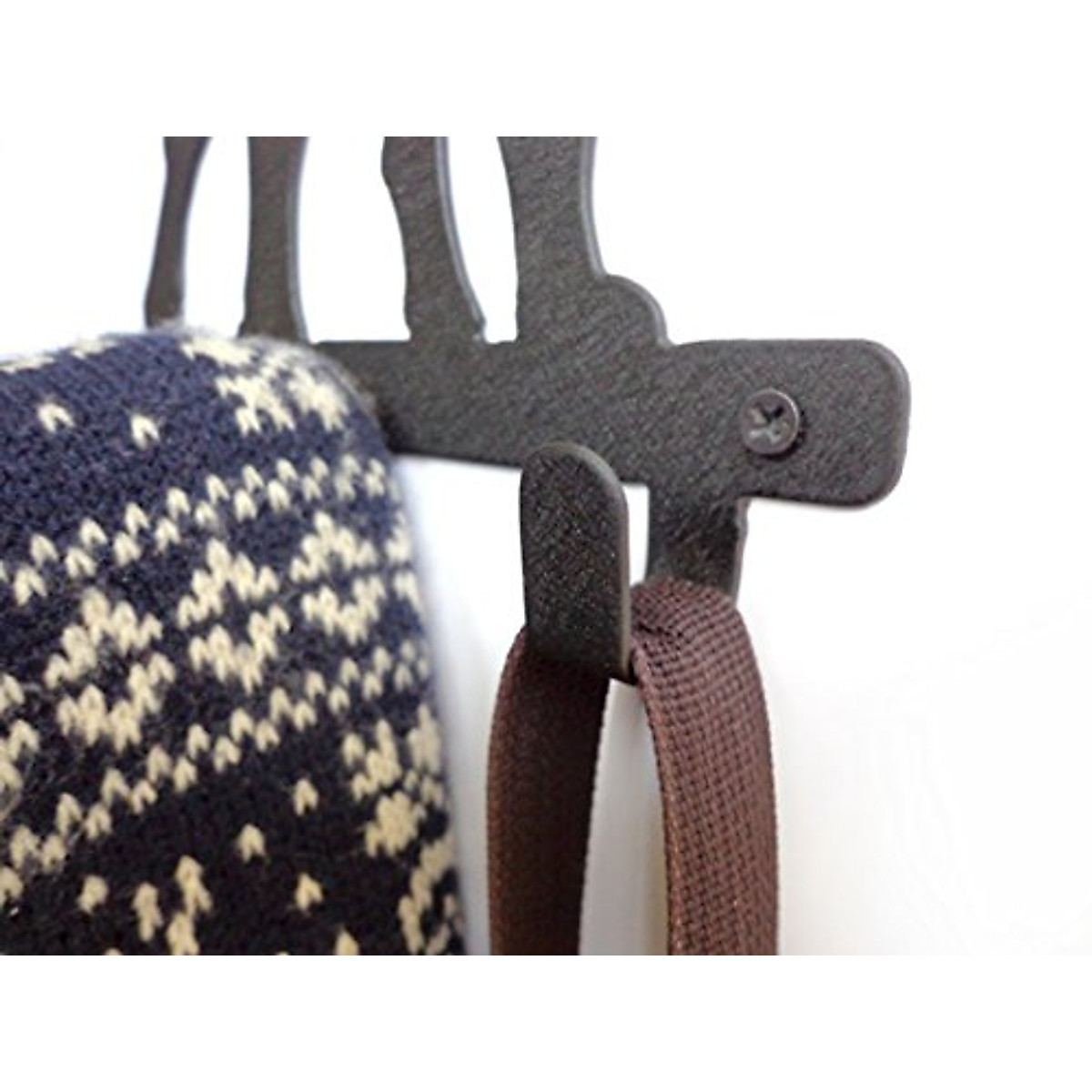 YOURNELO Cute Ironwork Puppy French Bulldog Dog Art Wall Mounted Decorative Coat Rack Hooks (A1)