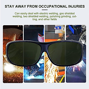 UpaClaire Welding Glasses Wrap-Around Safety Welding Lens,Welding Glasses Anti-Scratch Non-Slip UV Protection Laser Hair Removal Protective Glasses IPL200-2000nm Protection Safety Glasses No. 8 Color