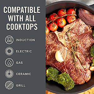 DASH Zakarian by Dash 4.5Qt Nonstick Cast Iron Braiser for Braising, Frying and More - Blue