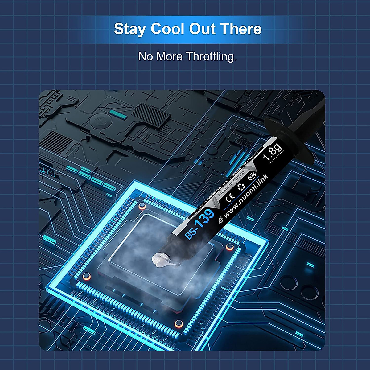 BSFF Thermal Paste, 1.8g with Toolkit CPU Paste Thermal Compound Paste Heatsink for IC/Processor/CPU/All Coolers, Carbon Based High Performance