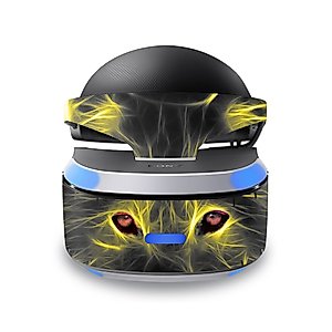 MightySkins Skin Compatible with Sony Playstation VR wrap Cover Sticker Skins Neon Wolf
