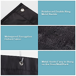 Geyee 4 Pack Wall Hanging File Folders Organizer, Heavy Duty Storage Pocket Chart, Over Door Hangers Included, Hanging Wall Paper Organizer Holder for School Classroom Office Home(10 Pocket)