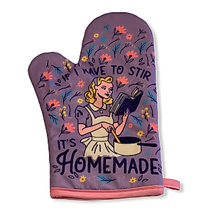 If I Have To Stir It's Homemade Funny Cooking Graphic Kitchen Accessories Funny Graphic Kitchenwear Funny Food Novelty Cookware Purple Oven Mitt