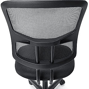 OFM ESS Collection Swivel Mesh Back Armless Task Chair, in Black (ESS-3020)