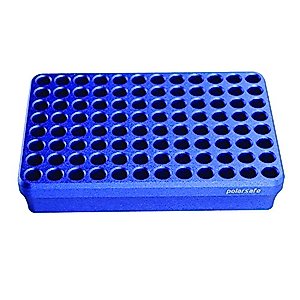 Argos Technologies CB96 Polarsafe Aluminum Cooling Block 96-Well for 0.2 mL Tubes, Strips or 96-Well Plates, Blue