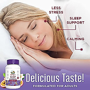 MaryRuth's Melatonin 5mg Sleep Gummy with L-Theanine | Lemon Balm | Vitamin B6 | Sugar-Free | Relaxation | Vegan | Non-GMO | Gluten Free | 60 Count