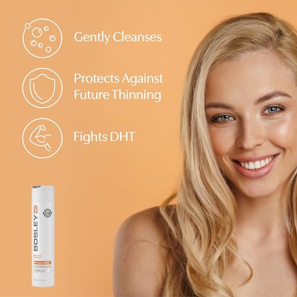 BosleyMD BosRevive Nourishing Shampoo for Noticeably Thinning Hair (Color Safe), 10.1 fl oz.