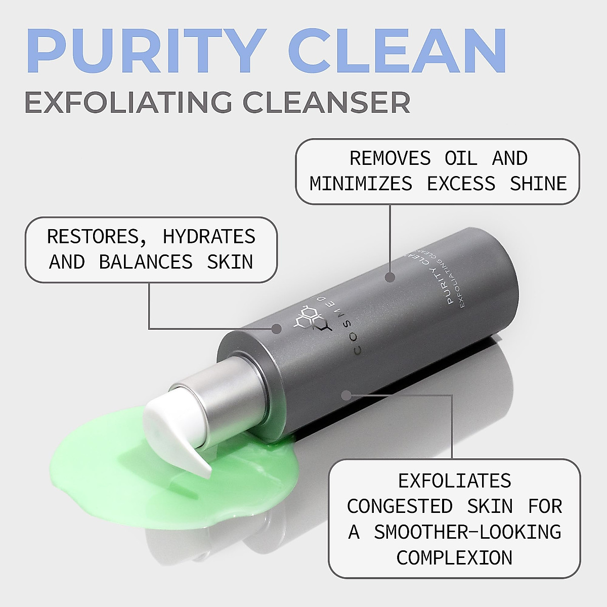Purity Clean Exfoliating Cleanser by Cosmedix for Women - 5 oz Cleanser