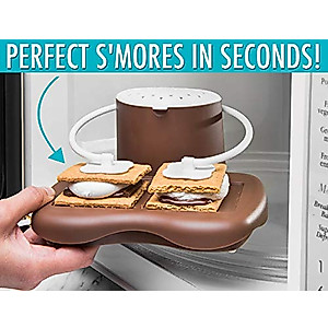 Smores maker – Easy to Use Campfire Style Indoor S’mores Maker for Microwave – Mess-Free Dessert Machine – In-Built Water Reservoir – Sturdy Handles – Versatile