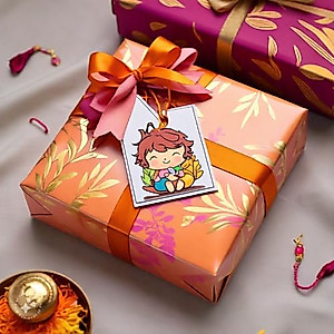 Amba Handicraft Rakhi/Rakhi for Brother/Rudraksha Rakhi/Send rakhi to USA/Rakhi for Brother with Gift Set/Rakhi Bracelet/rakhi for brother and bhabhi/Rakhi Set