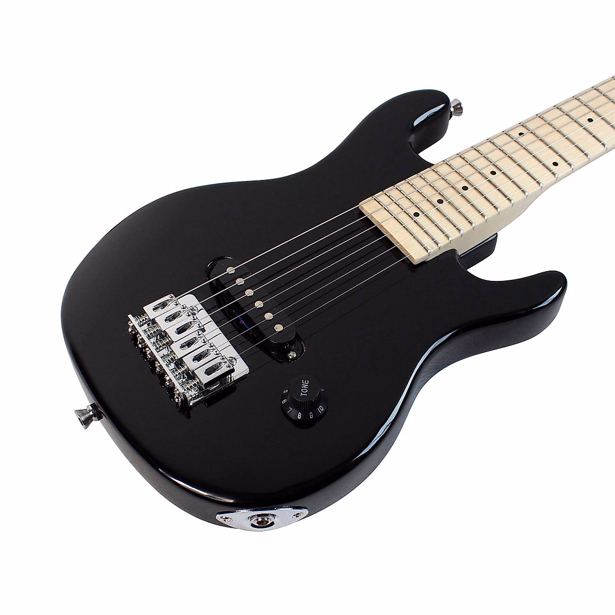 YMC 30" Kids Electric Guitar Pack With 5-Watt Amp, Gig Bag,Strap,Cable,Strings,Picks,and Wrench,Guitar Combo Accessory Kit-Black