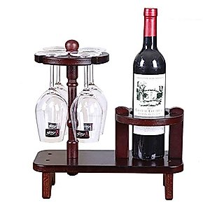 PIBM Stylish Simplicity Wooden Wine Rack Wine Glass Holder Wine Shelf Wooden Wine Rack Wine Bottle Shelf Hanging Wooden Cup Holder Beautiful and Elegant
