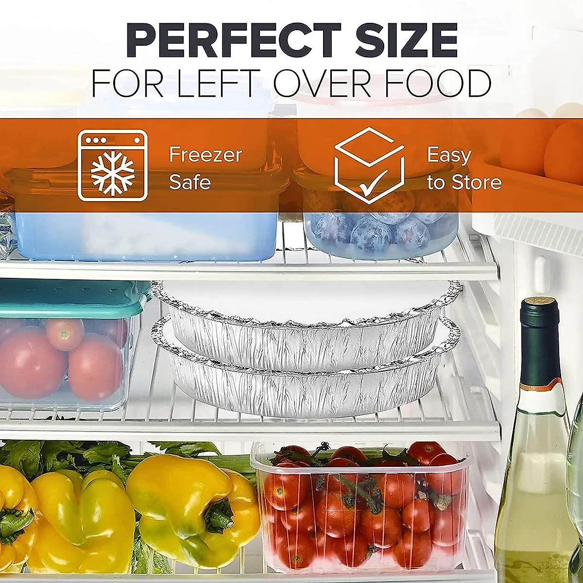 LUCKMETA 8'' Inch Round Tin Foil Pans Disposable Aluminum Pans with Clear Lids (30 Pack), Freezer & Oven Safe - For Baking, Cooking, Storage, Roasting, & Reheating, Recyclable, Pack of 30