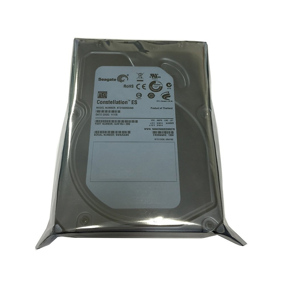 Seagate ST31000524NS 1TB 7200RPM SATA II 3GB/s 64 MB Cache 3.5in Enterprise Hard Drive (PC, RAID, NAS, CCTV DVR) [Renewed] -w/1 Year Warrany