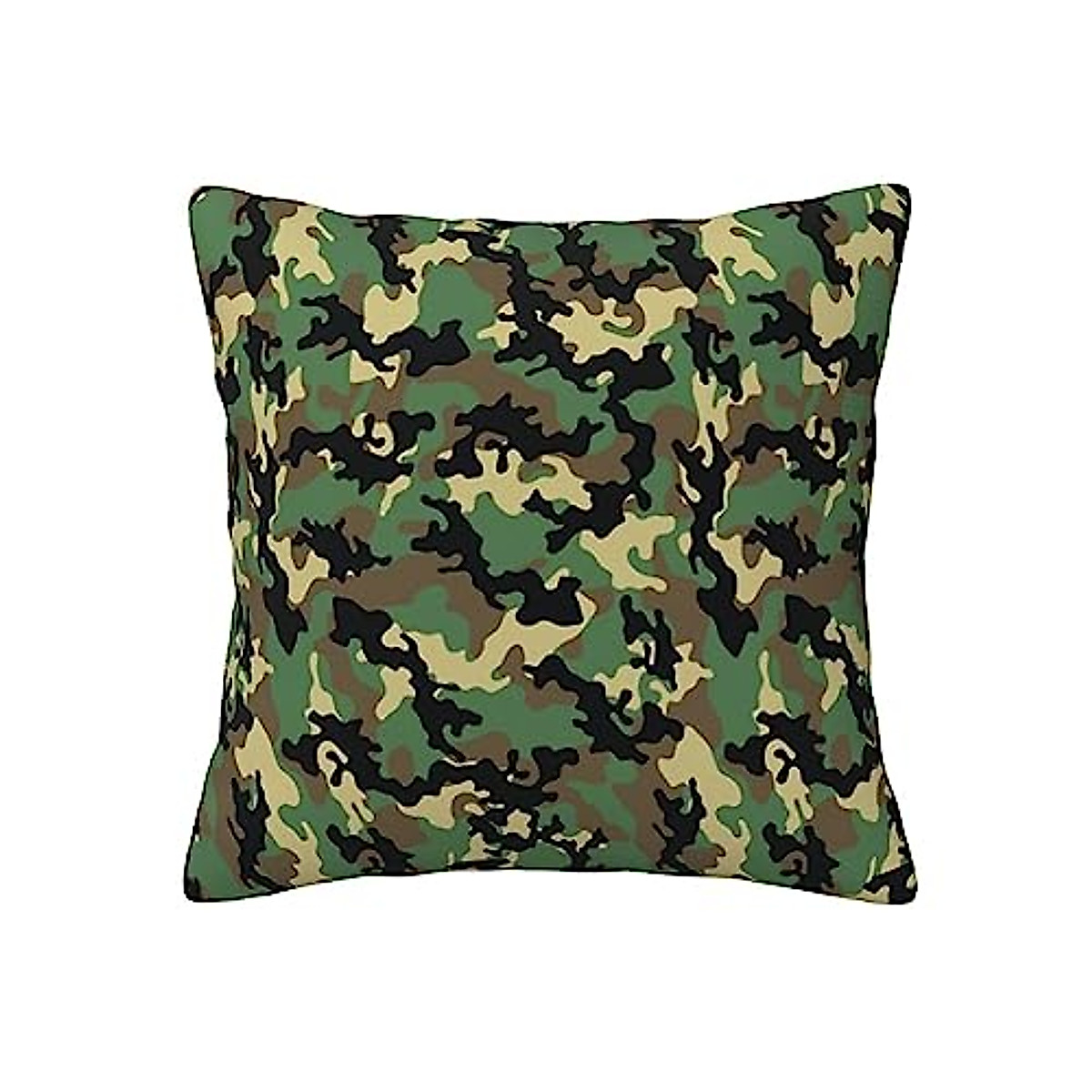WURTON Camo Print Throw Pillow Covers, Soft Square Cushion Case,for Sofa, Couch,Bed Chair-18 X 18 Inch