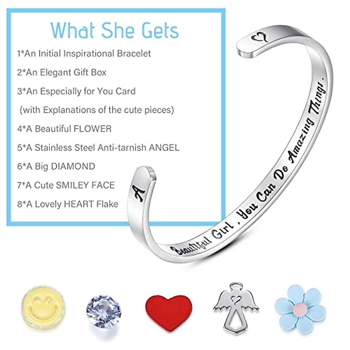 Easter Gifts for Teenage Girls 12 Year Old Bracelets for Teen Idea Confirmation Mothers Day Daughter Mom Granddaughter Small Unique Gifts Women Graduation her Christmas Stocking Stuffers Valentines