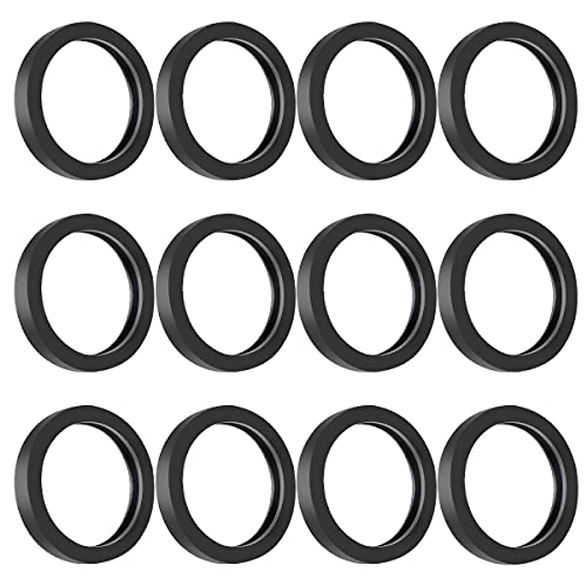 (12 Pack) Gas Can Spout Replacement Rubber Gaskets Can Gaskets Spout Gaskets Fuel Jug Washer Seals Sealing Rings Gaskets Compatible with Most Gas Can Spout