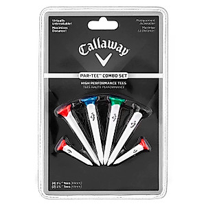Callaway Par-Tee Plastic Golf Tees, White, 4 Pack