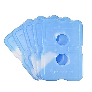 REV. LANG Cold Ice Pack Brick Reusable Long Lasting Cool Slim Thin Freezer Pack Cooler for Lunch Boxes Bag(200g,Set of 5)