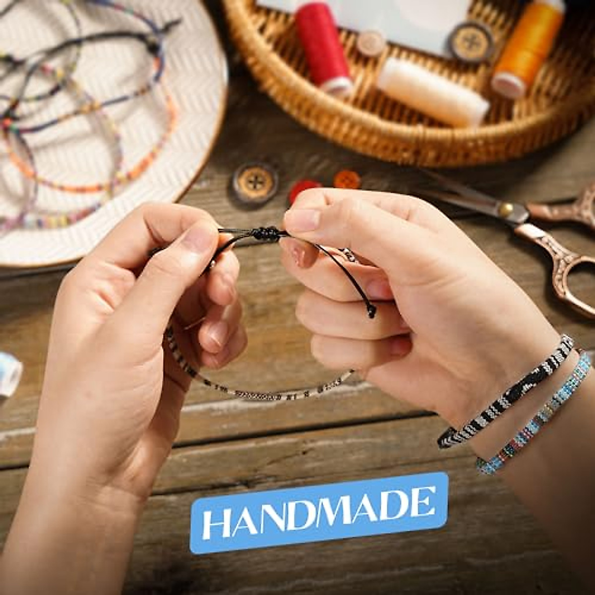 Mens Bracelet set Handmade Adjustable Size Easy to Wear Waterproof Bracelets Suitable for Surfer Suitable for Men as Gift (AA)