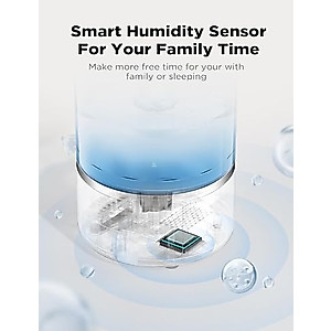 Pelonis Warm and Cool Mist Humidifiers for Bedroom Large Room Home and Baby | Ultrasonic Cool and Warm Mist Humidifier for Plants | Essential Oil Diffuser|4L Tank| Night Light| White