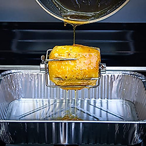 Royal Gourmet Universal Complete Rotisserie Kit for Grills, 36’’/50’’, 8x8 mm Square Spit Rod, Stainless Steel