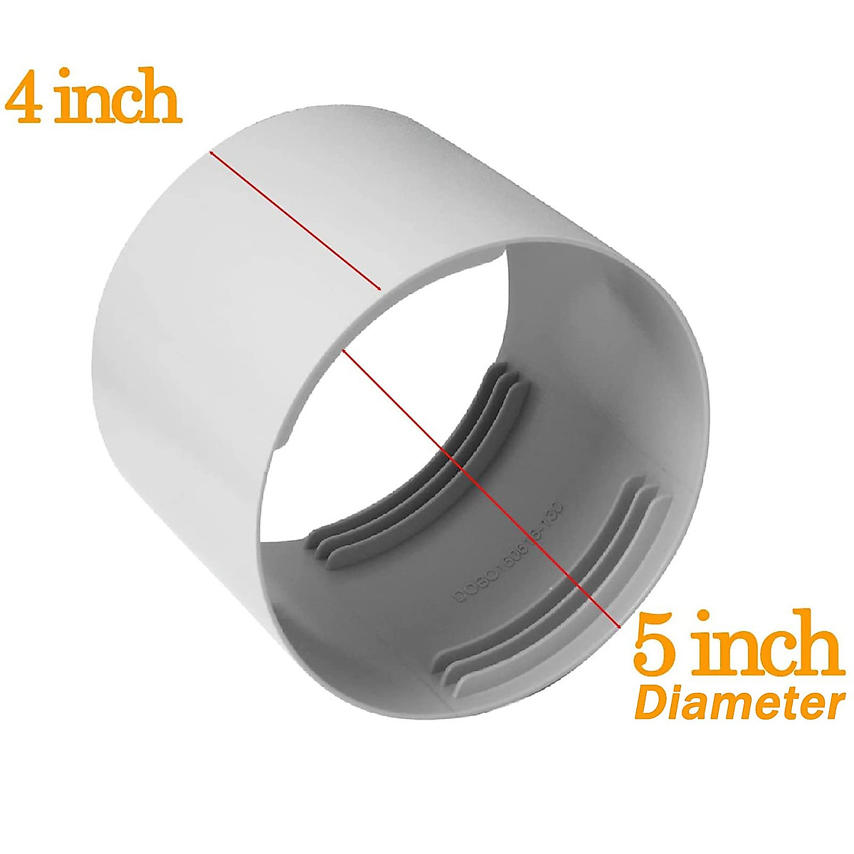 Air Conditioner Exhaust Hose Coupler 5 inch Supports Clockwise/Counter-Clockwise Thread Hose Connector Portable AC Coupler