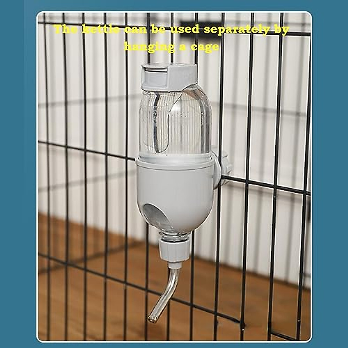 HEEPDD Pet Standing Water Dispenser Feeder Bowl, 500ml No Drip Automatic Water Bottle Food Feeder for Cats Dogs