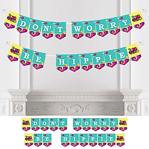 60's Hippie - 1960s Party Bunting Banner - Groovy Party Decorations - Don't Worry, Be Hippie
