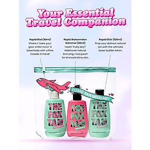 The Fox Tan Jet Setter Pack, Travel-Friendly Set For Darker, Faster, Flawless Tans, Vegan & Cruelty Free, 100mL + 90mL + 90mL (3 Pieces)
