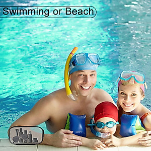 ASUNFO 2 Pcs Clear Hard Shell Zipper Case Zippered Hard Pouch Portable Waterproof Cosmetic Makeup Bag with Zipper Plastic Storage Organizer Container Pencil Case Case for Organizing