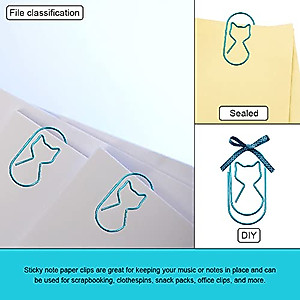 50Pcs Paper Clips, Cat Paper Clips, Office Supplies Bookmark Clips, Funny Paper Clips for Office School Home Desk Organizers (Blue)