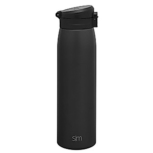 Simple Modern Insulated Thermos Travel Coffee Mug with Snap Flip Lid | Leakproof Reusable Stainless Steel Tumbler Cup | Gifts for Women Men Him Her | Kona Collection | 24oz | Midnight Black