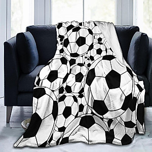 ADovz Soccer Blanket Flannel Throw Blankets for Kids Boys Men Women Couch Bed Sofa Birthday 60 * 50