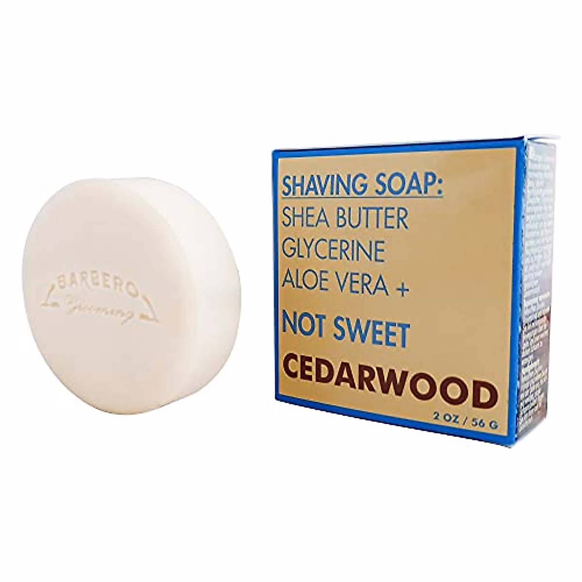 Barbero Grooming Vegetal Shea Butter Shaving Soap Cedarwood 2 oz / 56 g