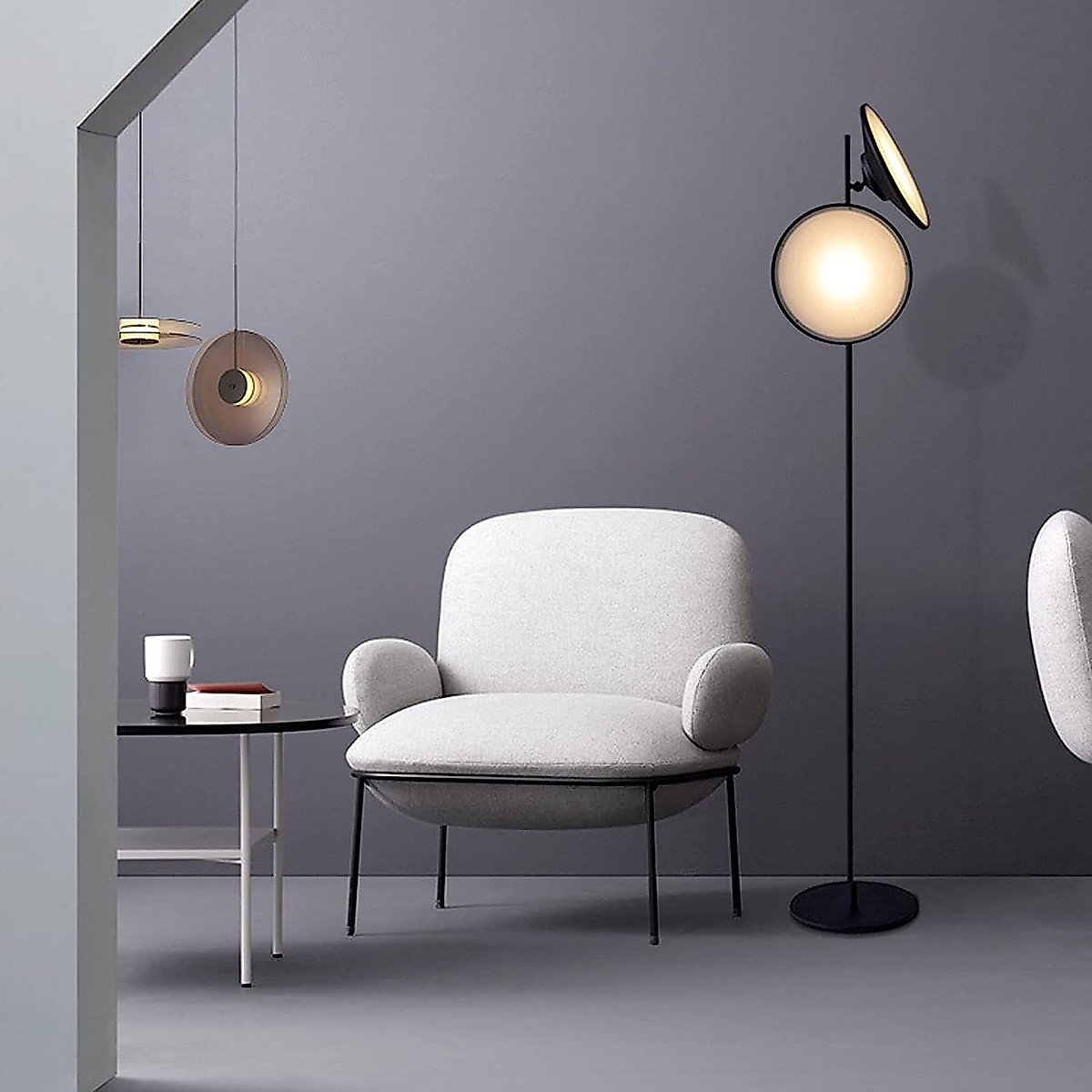 Floor Lamp for Bedroom Standing Lamp LED Industrial Floor Lamp Standing Lamp with 2 Adjustable Heads, Rustic Tall Stand Up Lamps for Living Room Bedroom Standing Light