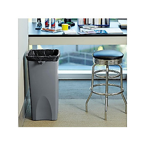 Rubbermaid Commercial Products Untouchable Square Trash Can, Gray, 23 Gallons-RCP356988GY