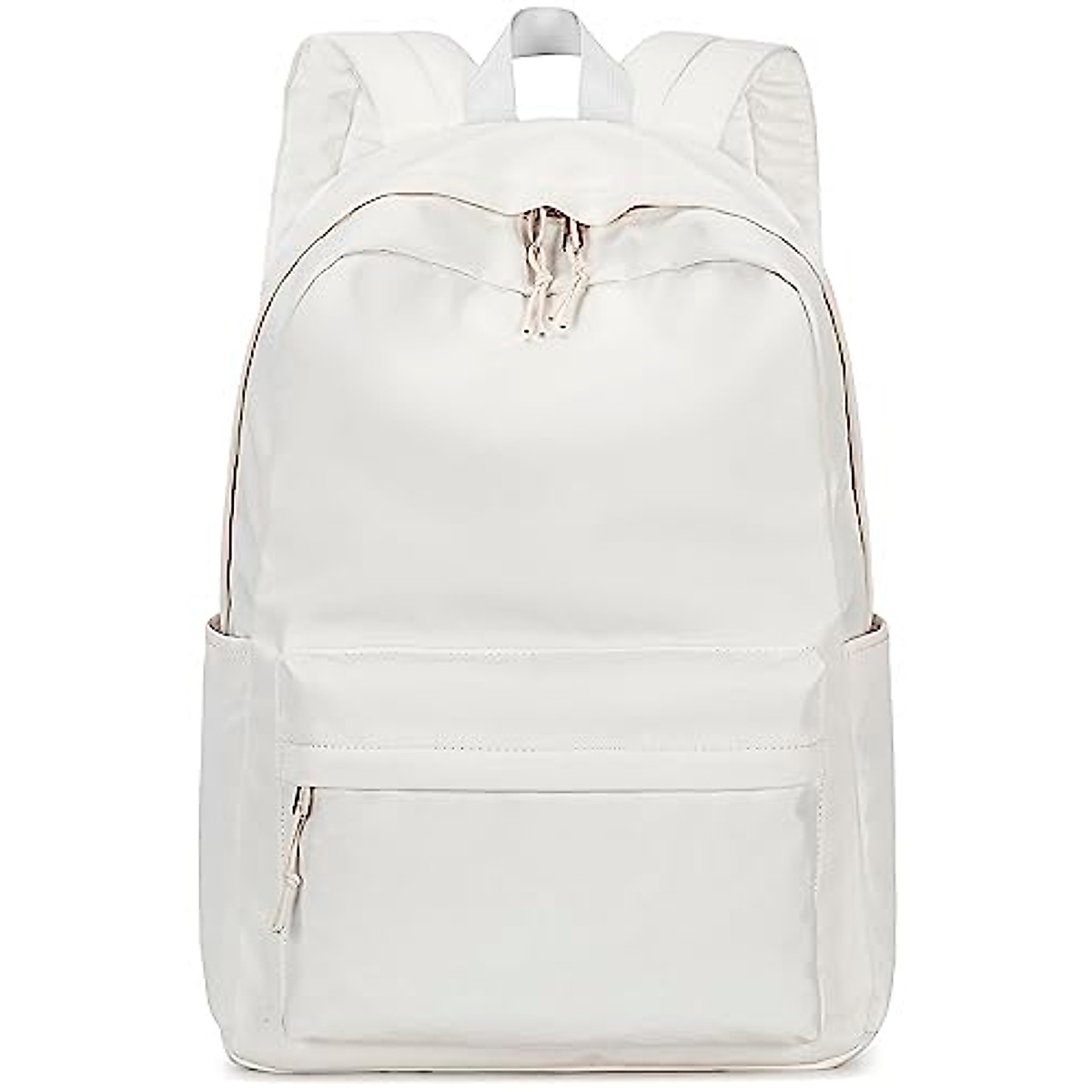 School Backpack for Teen Girls Women Laptop Backpack College Bookbags Middle School Travel Work Commuter Back Pack(Solid Beige)