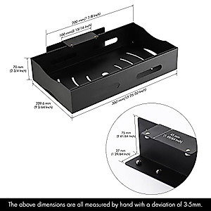 KES Under Sink Storage for Kitchen Bathroom, Pull Out Under Kitchen Sink Organizers and Storage, Space Saving Sliding Under Sink Organizer Matte Black, KPO502B-BK