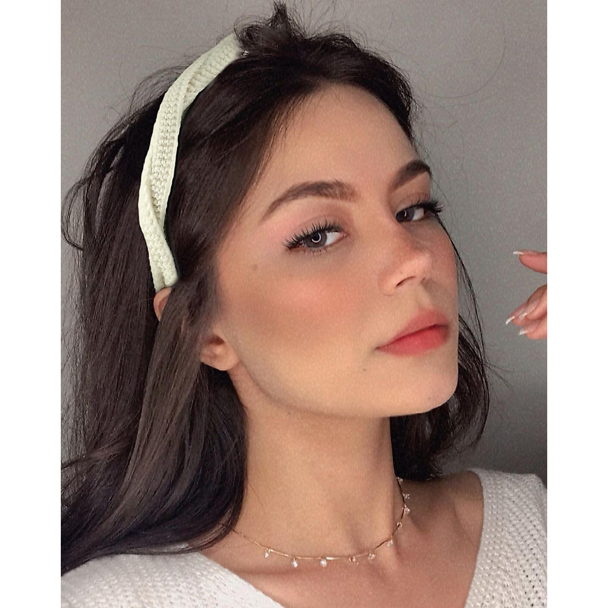 WOVOWOVO 4 Pieces Headbands for Women Girls Braided Knitted Hairband Fashion Non Slip Headband Solid Colors Hair Accessories