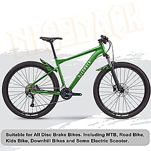 NICEDACK Mudguards Mountain Bike, 2 Pieces Mudguards Fit 20-29 Inch MTB Mudguard Front and Rear Compatible Bicycle Splash Guard (Green)