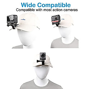 PellKing Baseball Cap Metal Clip Mount Baseball Cap Clamp Quick Release Mount Compatible with GoPro Hero 10 9 8 7 6 5 Black,DJI Osmo Action 2,AKASO and Most Action Cameras