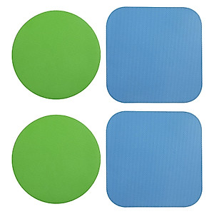 LUTER 4pcs Jar Opener Gripper Pads, Rubber Jar Grippers Multi-function Jar Opener for Seniors with Arthritis Weak Hands Kitchen Coasters(Light Blue, Green)